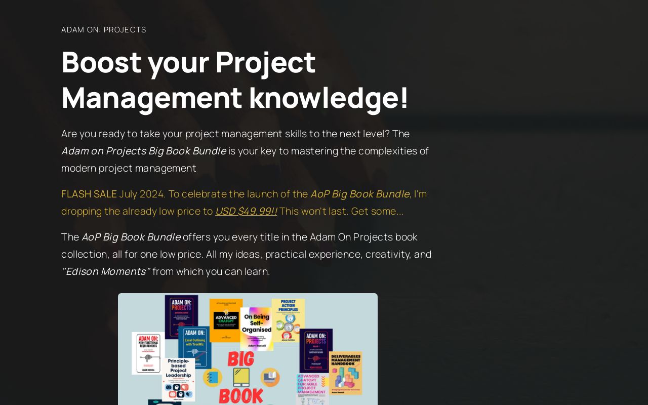 Buy the Big Book Bundle from Adam on Projects!